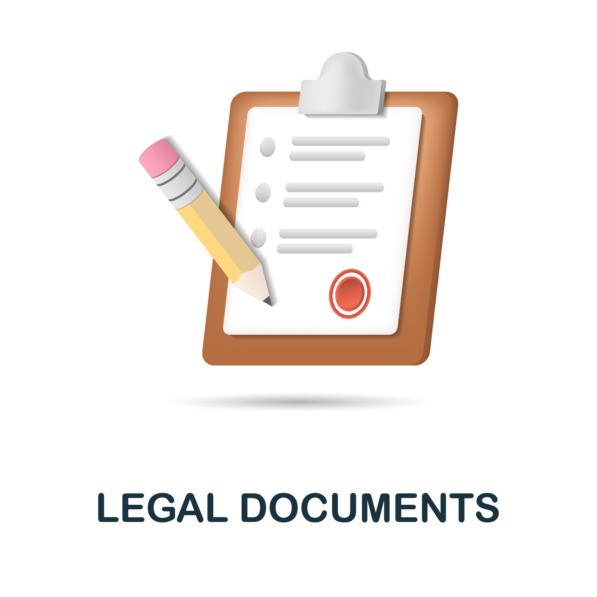 Legal Documents Icon 3d Illustration From Project Development