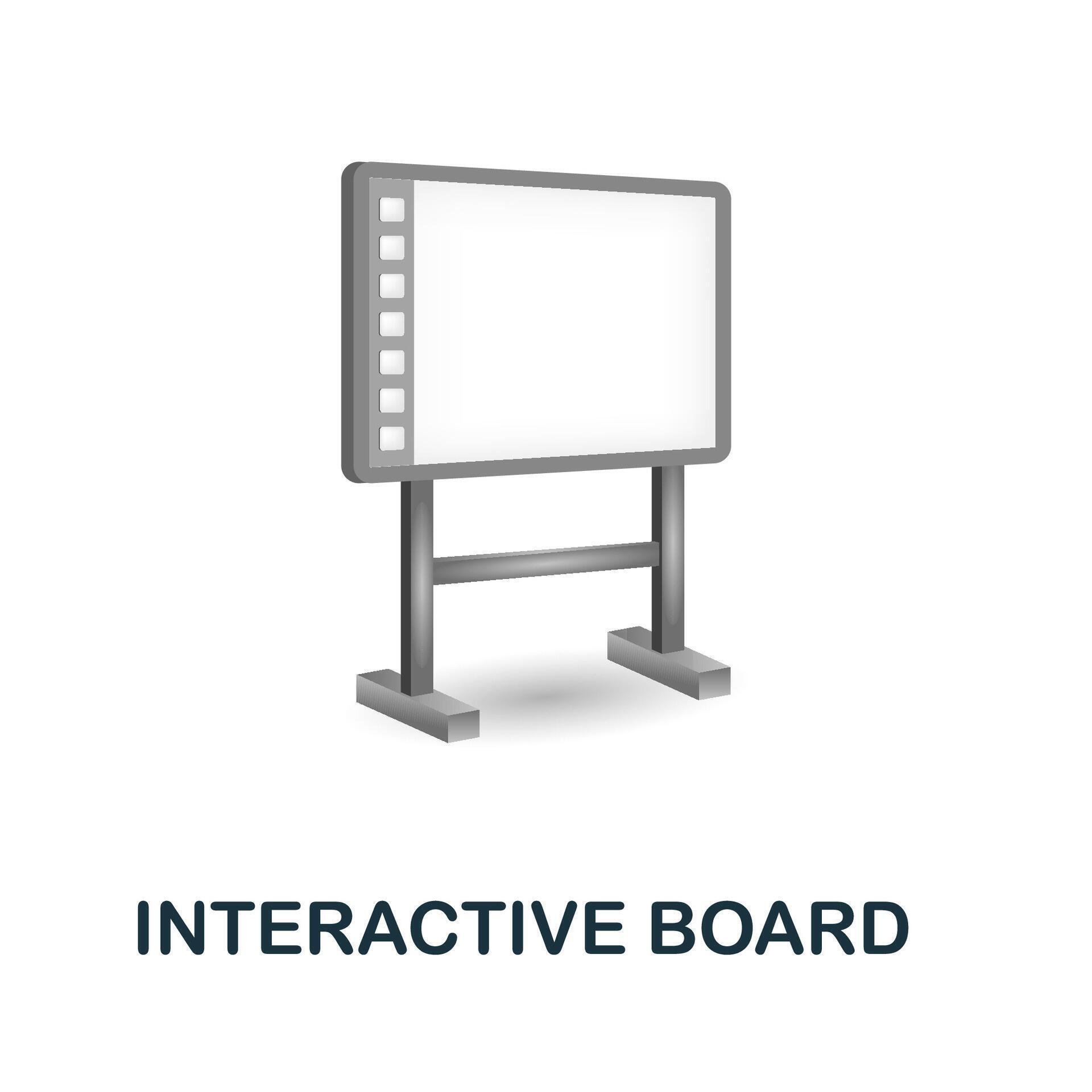 Interactive Board icon. 3d illustration from back to school collection ...