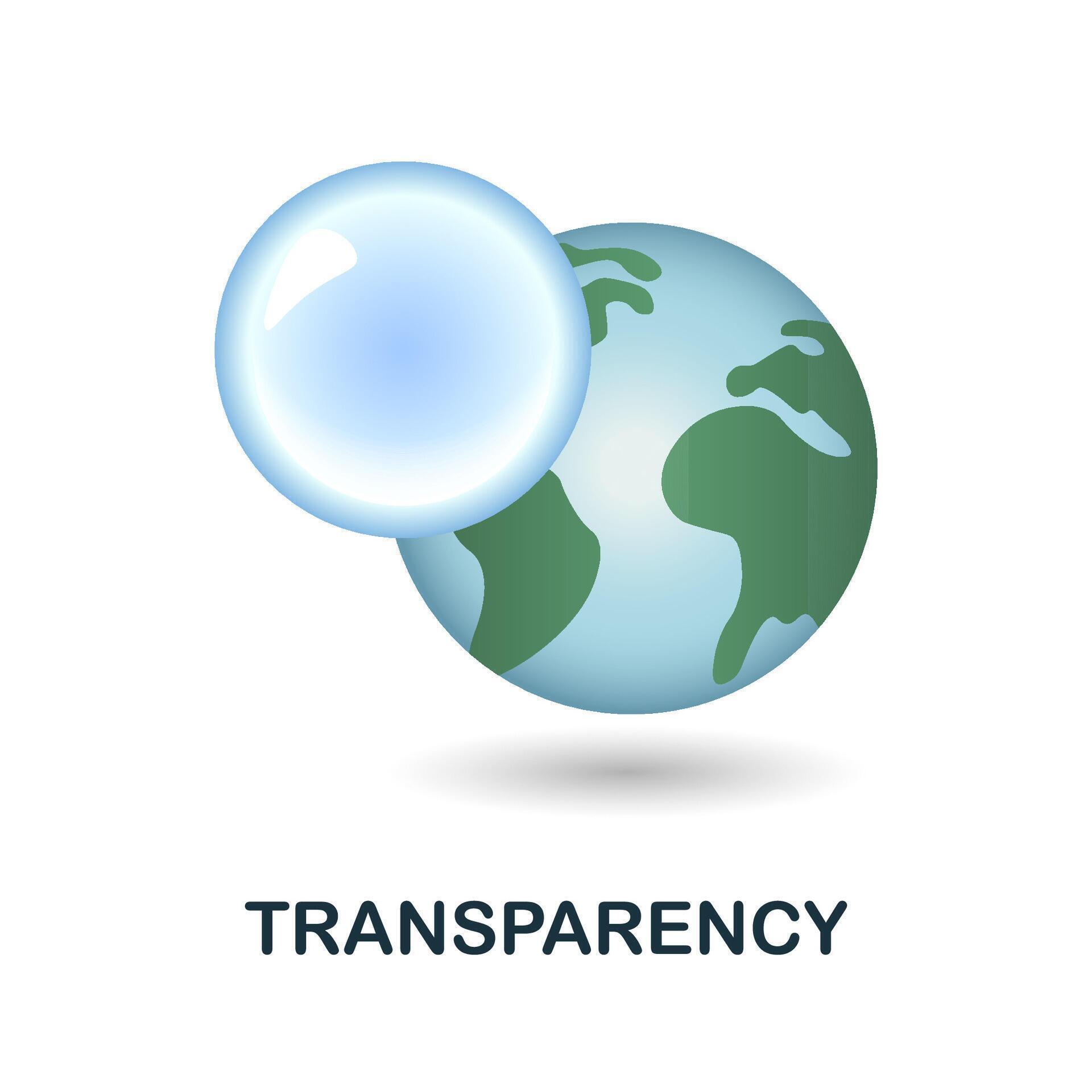 Transparency icon. 3d illustration from esg collection. Creative ...