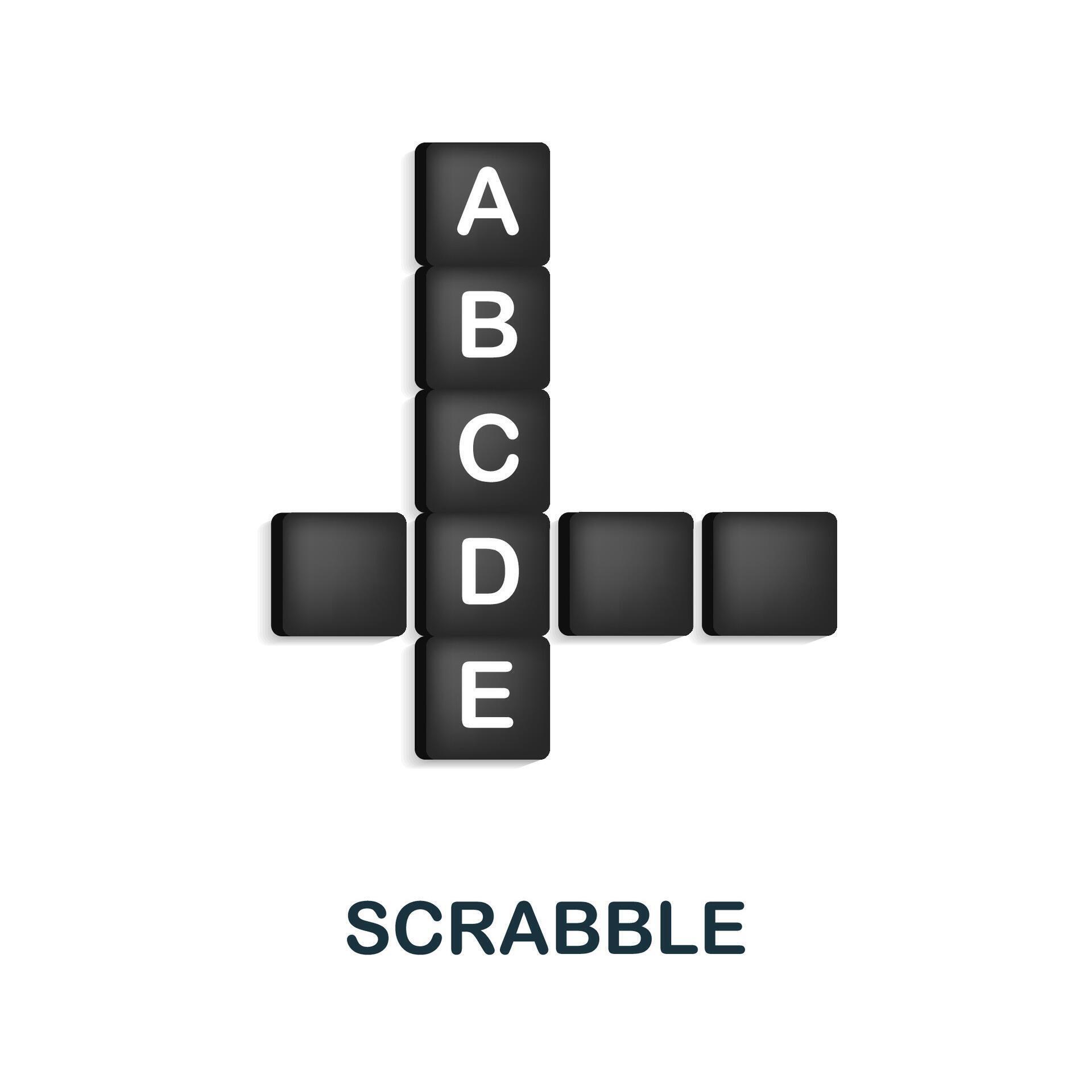 Scrabble icon. 3d illustration from table games collection. Creative ...