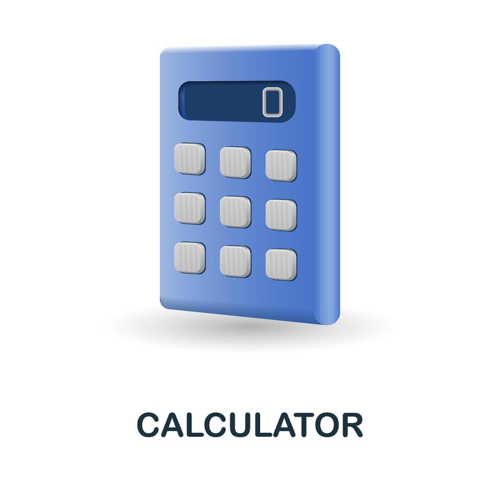 Calculator icon. 3d illustration from measurement collection. Creative ...