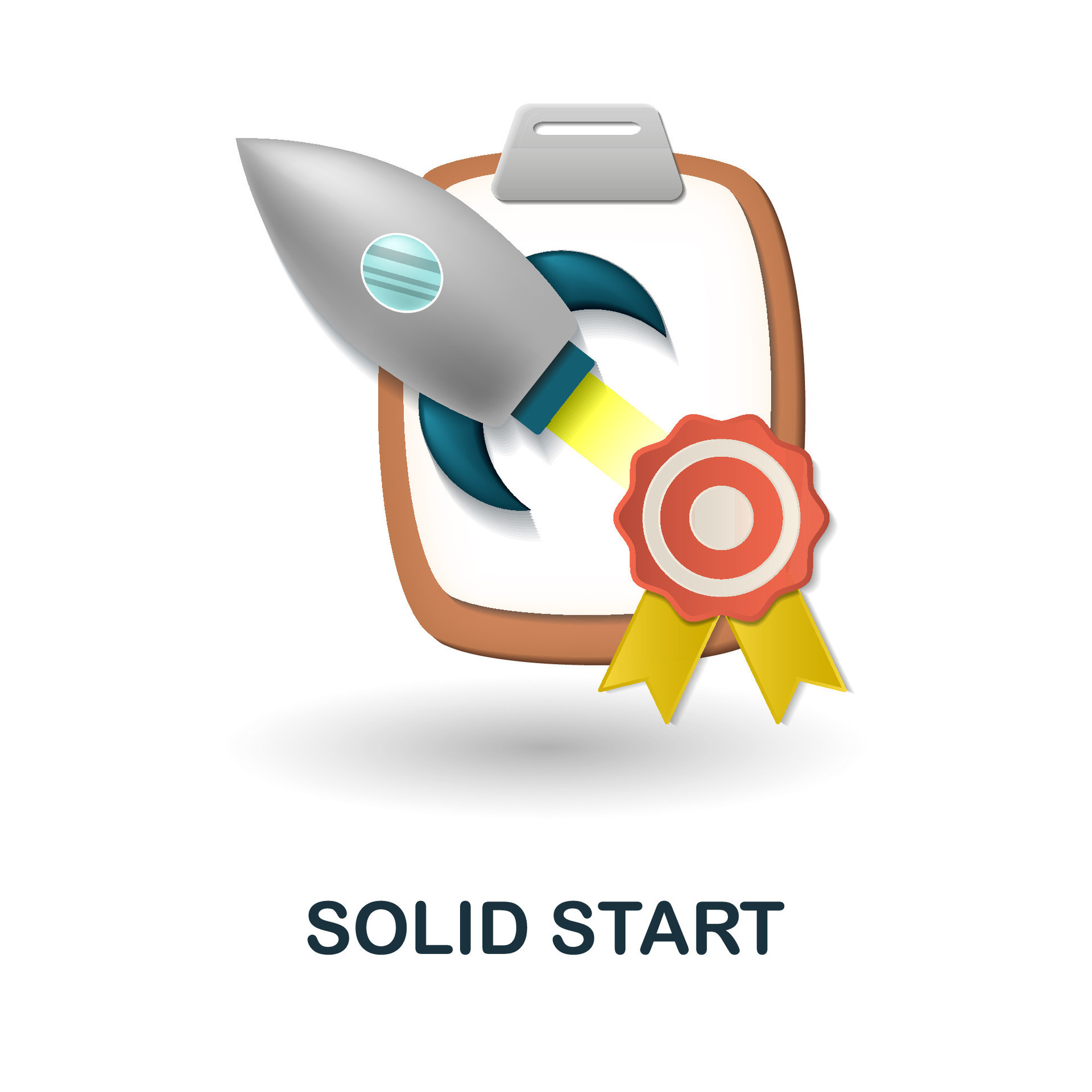 Solid Start icon. 3d illustration from performance collection. Creative Solid Start 3d icon for ...
