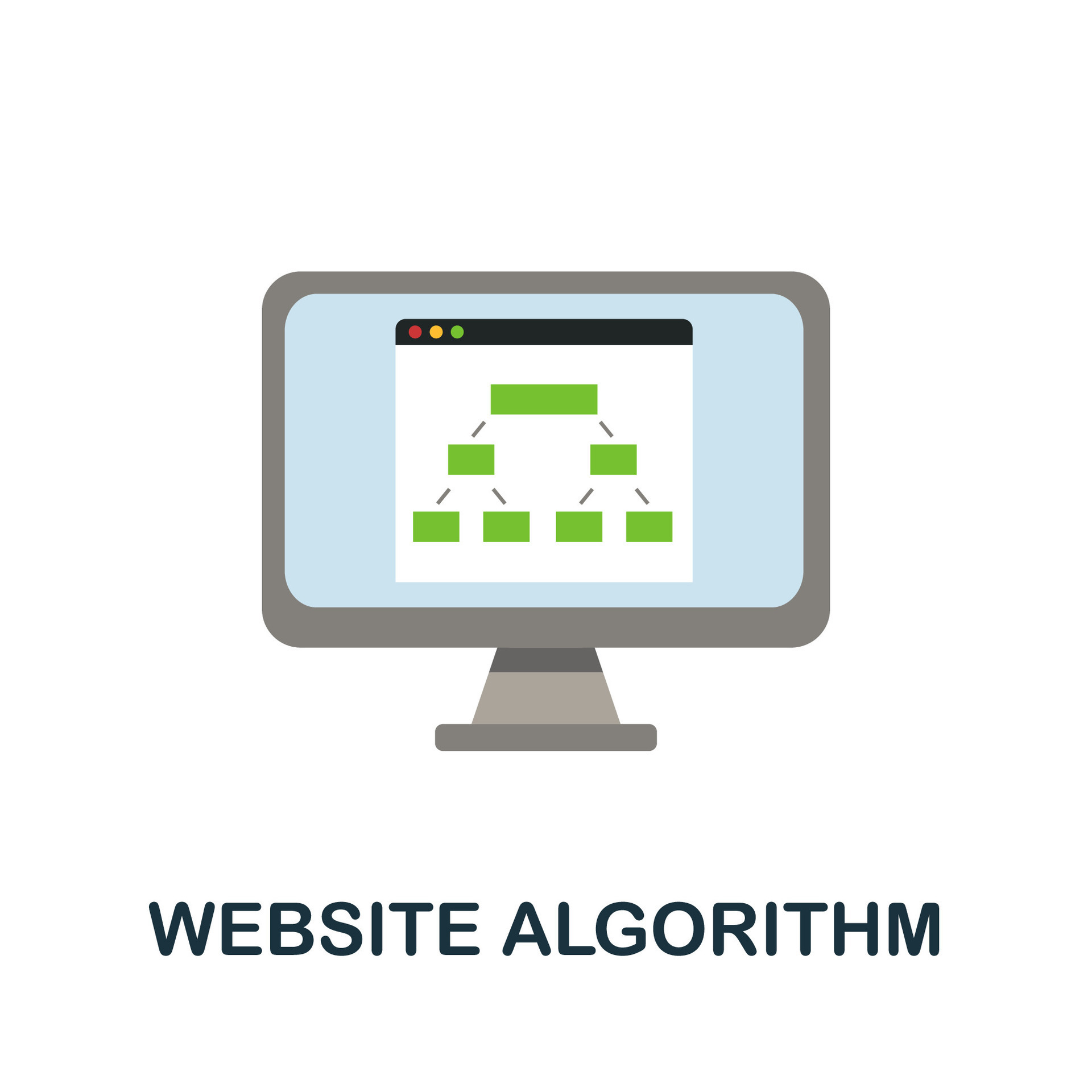 Website Algorithm icon. Simple element from business growth collection ...