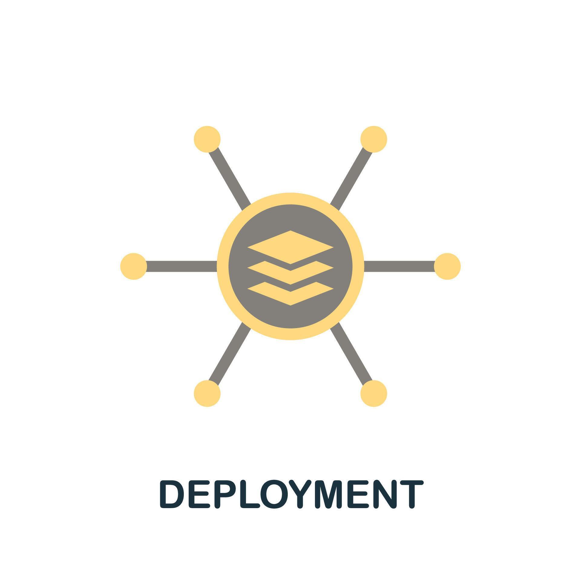 Deployment icon. Simple element from business growth collection ...