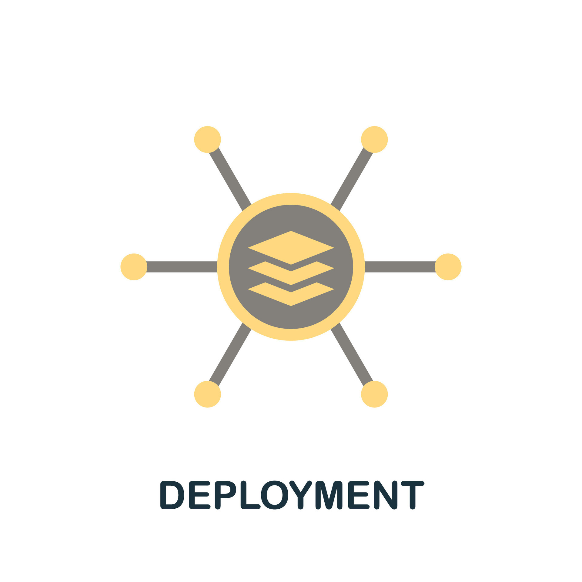 Deployment Icon Simple Element From Business Growth Collection Creative Deployment Icon For