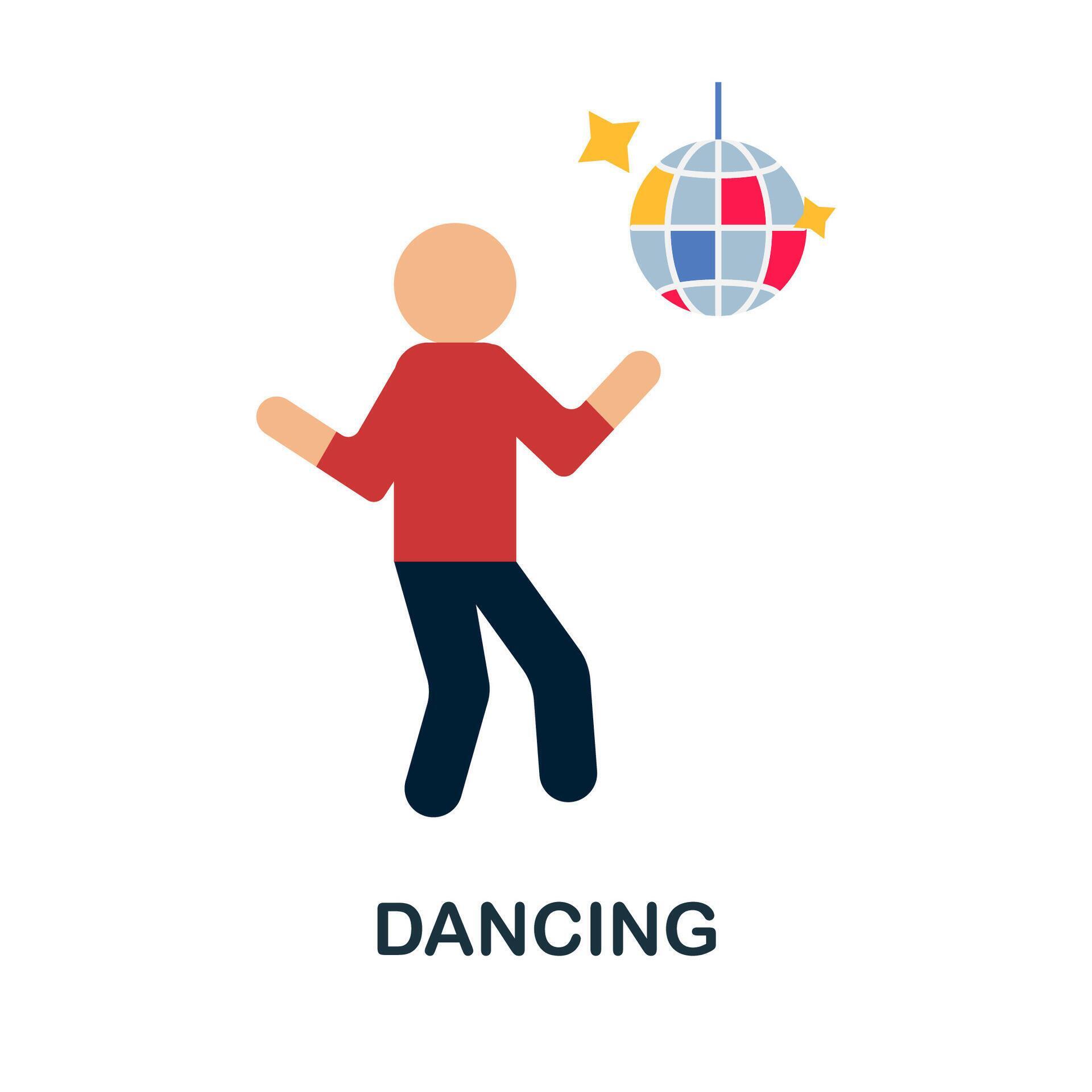 Dancing icon. Simple element from celebration collection. Creative ...
