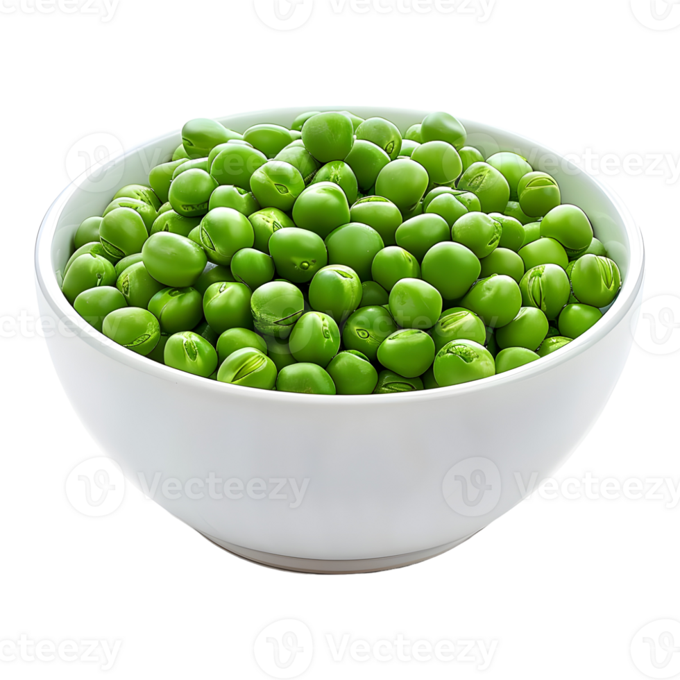 Green Peas in a Bowl on Transparent Background 45654120 PNG