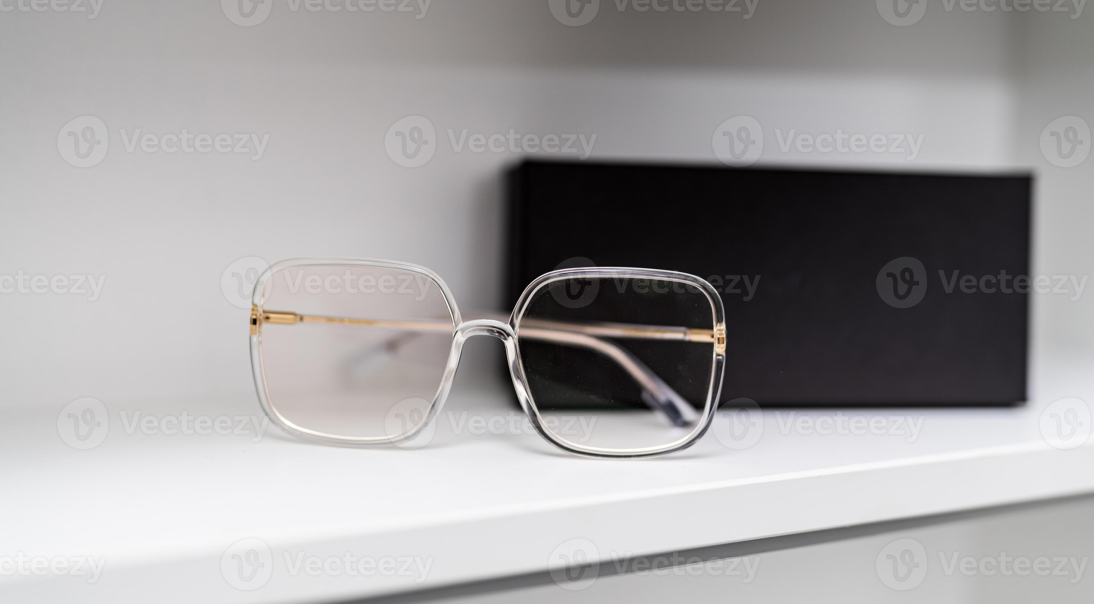 Optical Plastic Eyewear Classic Glasses Corrective Eyeglasses Close Up View 45679416 Stock