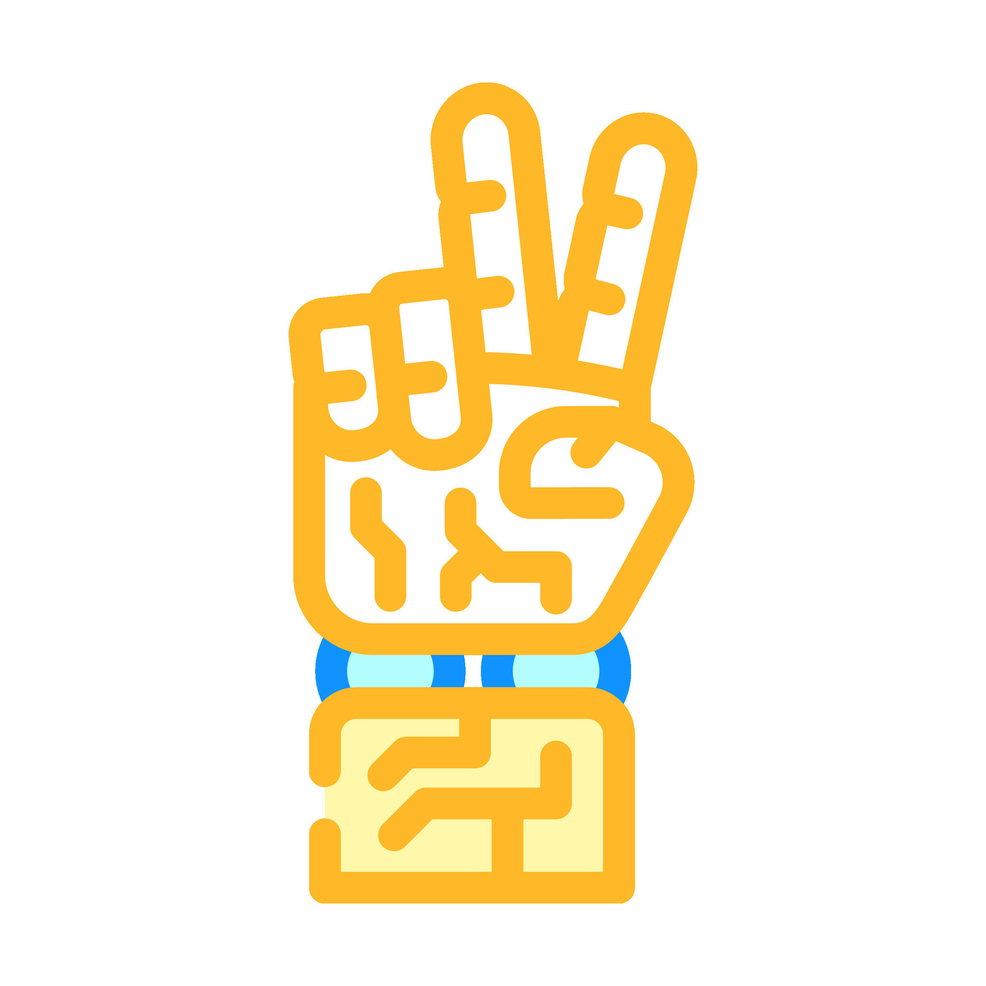 peace robot hand gesture color icon illustration 45682736 Vector Art at ... peace robot hand gesture color icon illustration 45682736 Vector Art at ...
