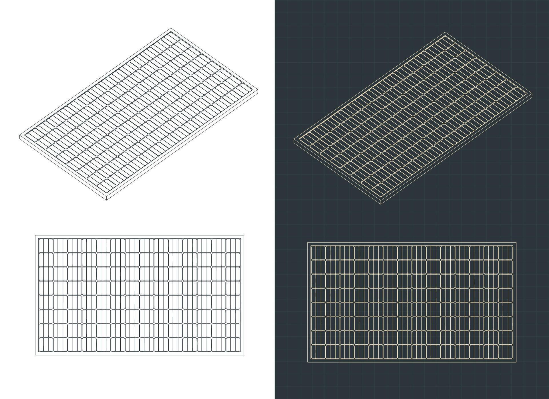 Solar panel blueprints 45683592 Vector Art at Vecteezy Solar panel blueprints 45683592 Vector Art at Vecteezy