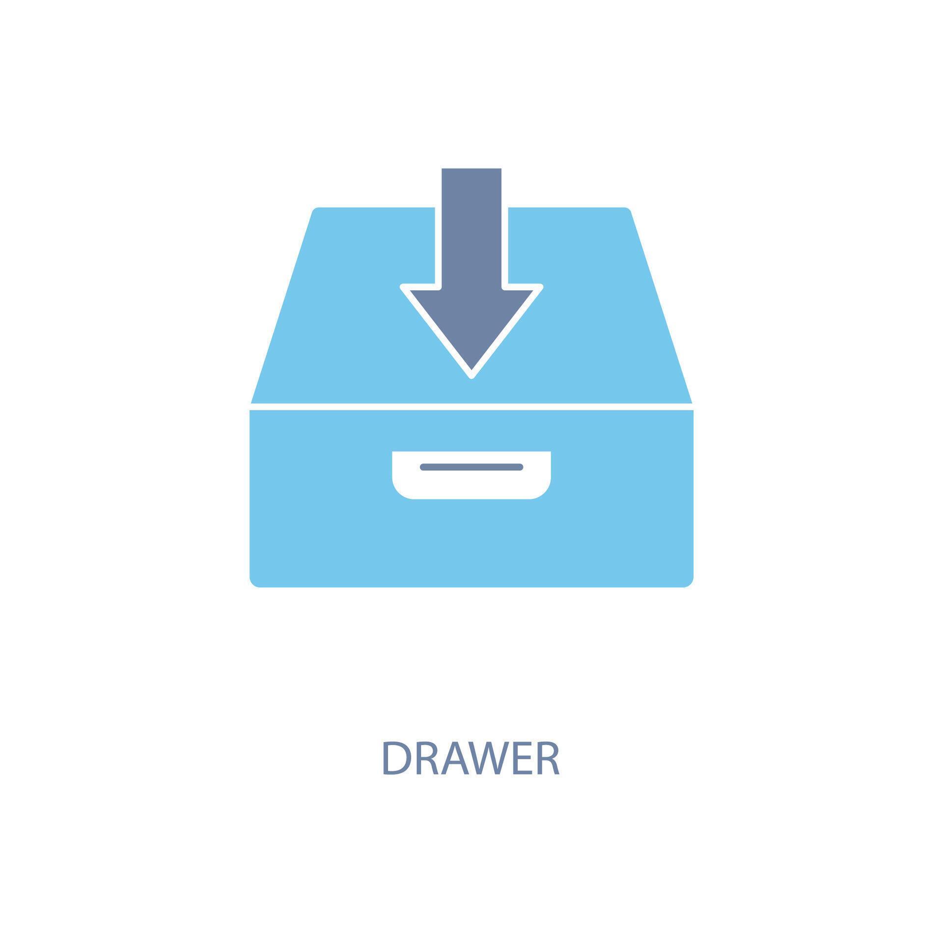 drawer concept line icon. Simple element illustration. drawer concept ...