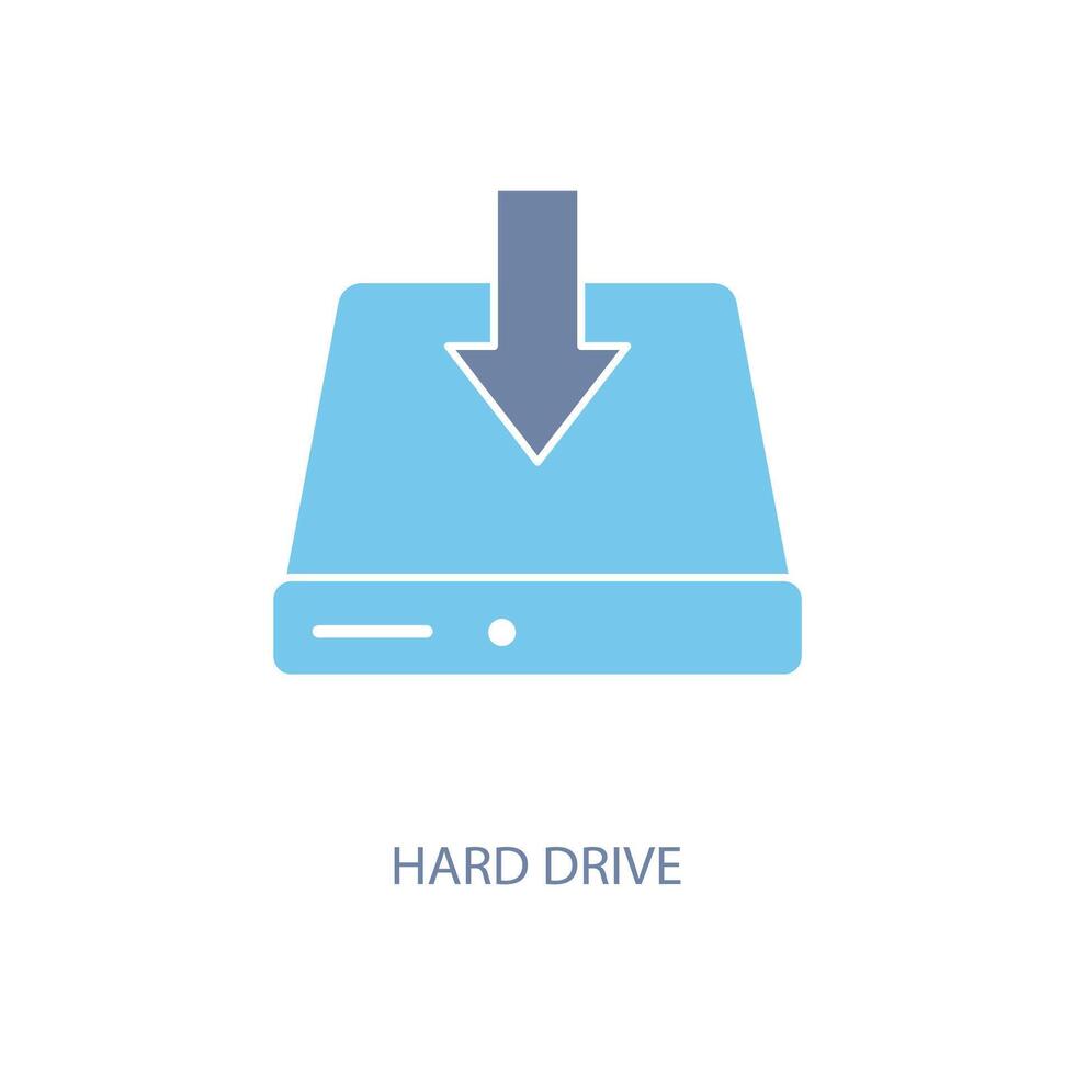 hard drive concept line icon. Simple element illustration. hard drive ... hard drive concept line icon. Simple element illustration. hard drive ...