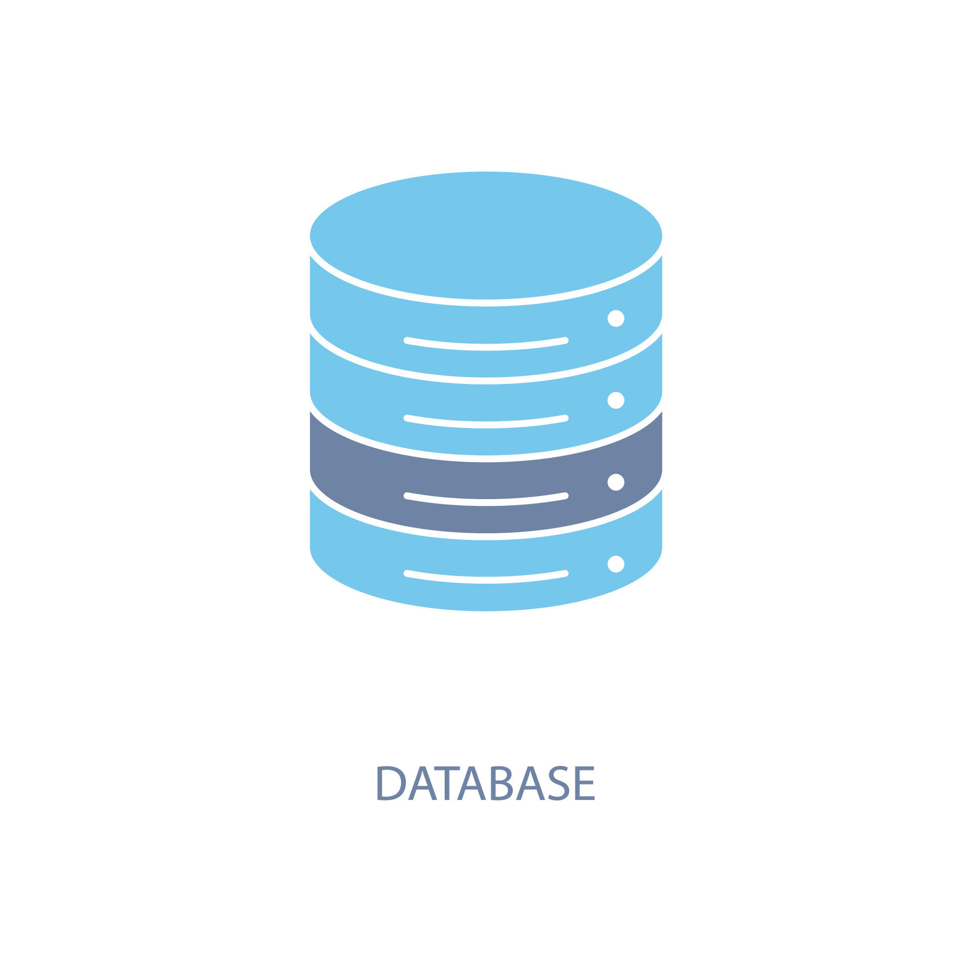 database concept line icon. Simple element illustration. database ...