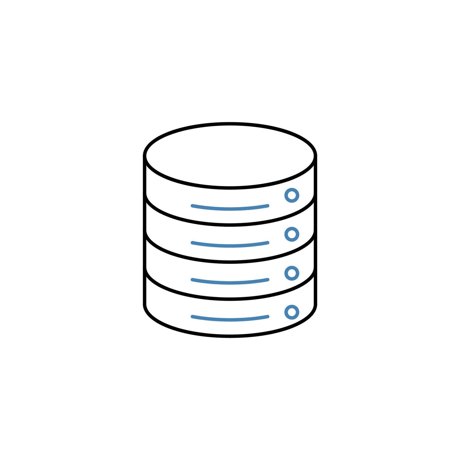 database concept line icon. Simple element illustration. database concept outline symbol design ...