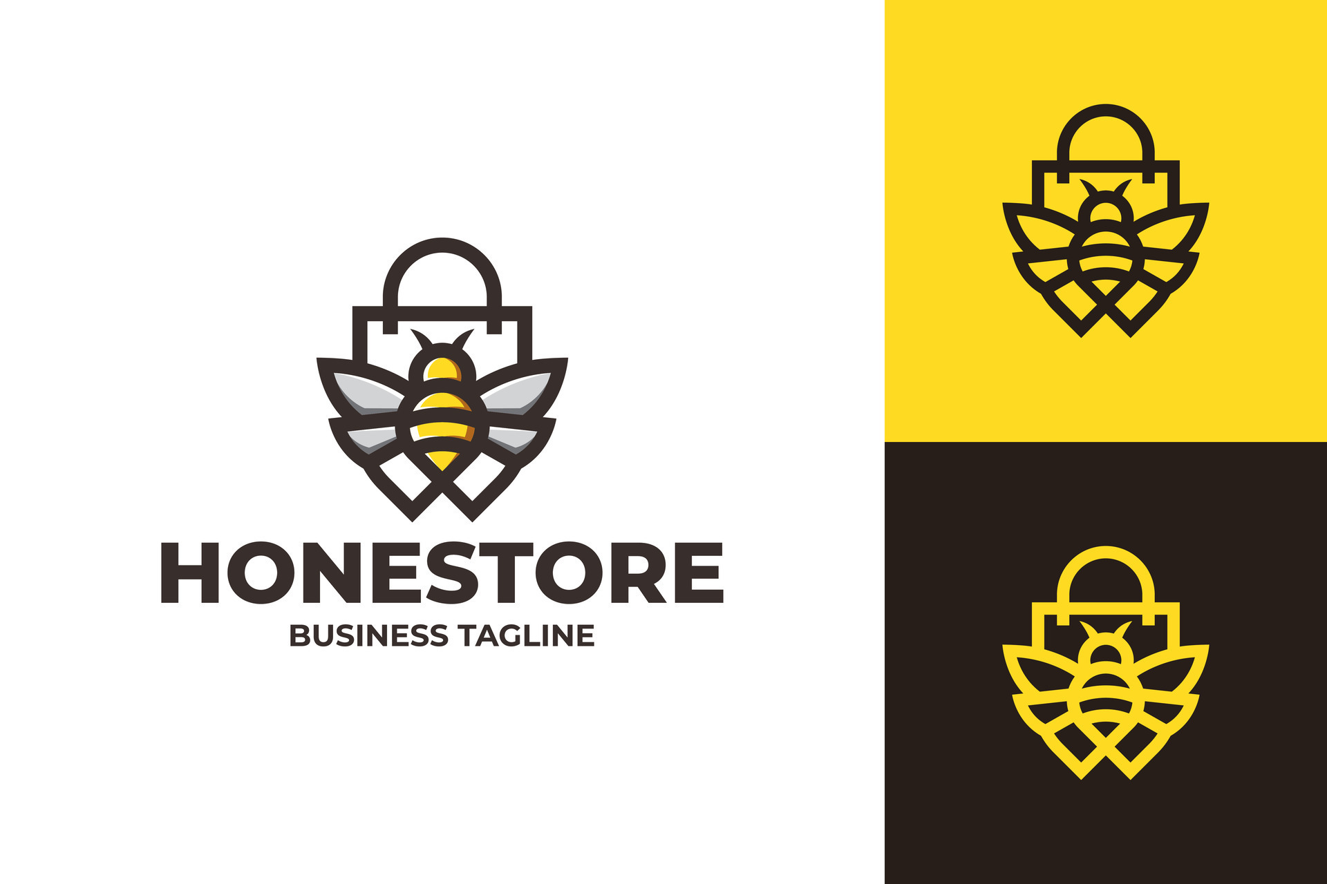 honey bee store logo design 45695458 Vector Art at Vecteezy