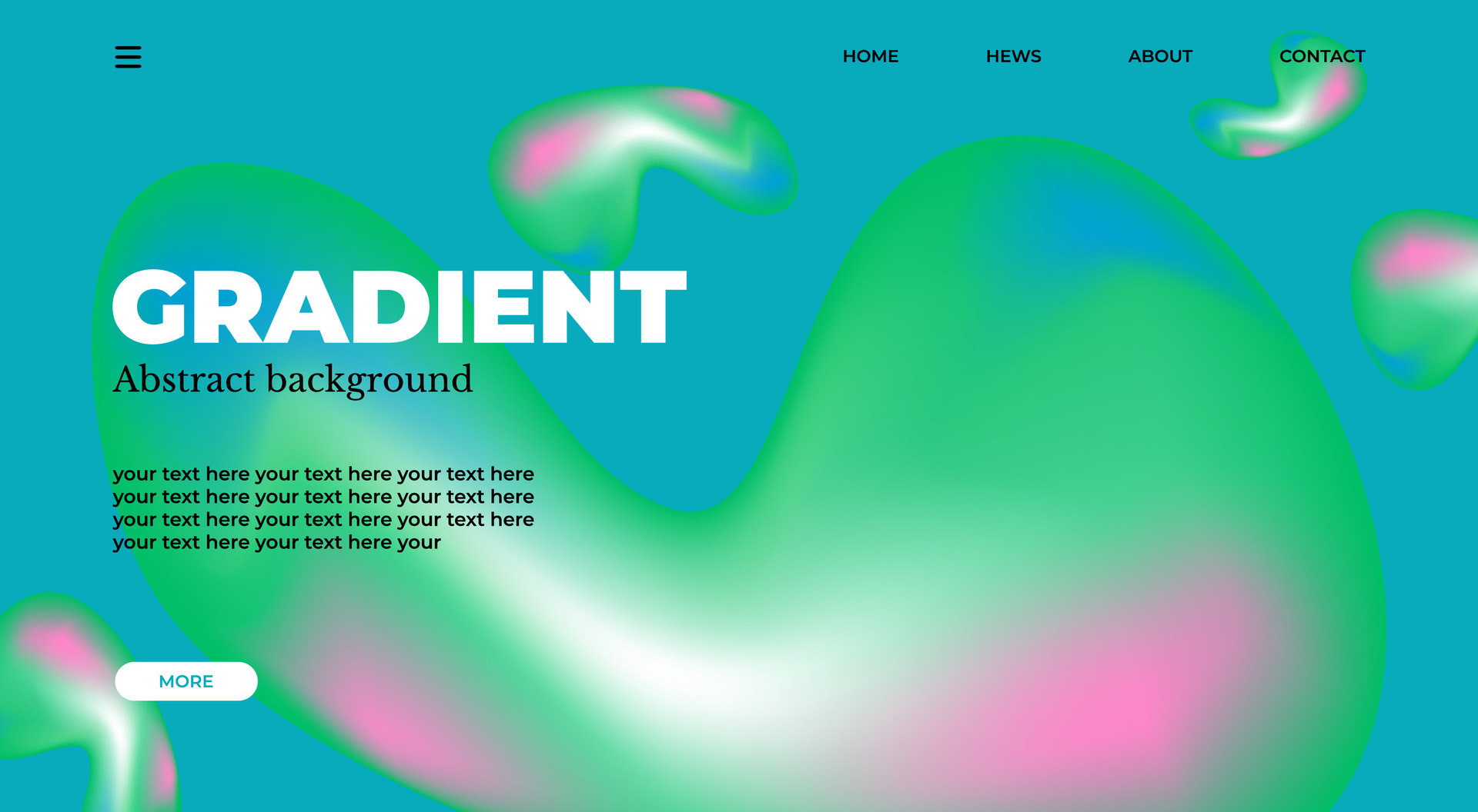 Abstract gradient web page design template, background with smooth blur ...
