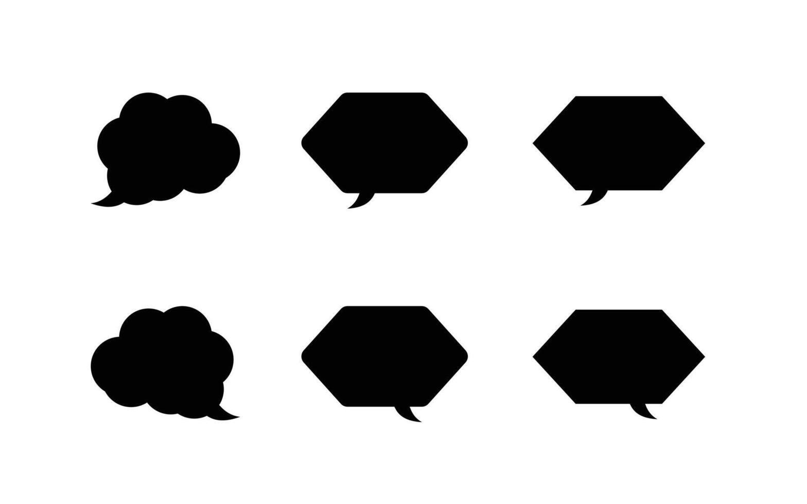 Flat style speech bubble pack dialog baloons in differents shapes ... Flat style speech bubble pack dialog baloons in differents shapes ...
