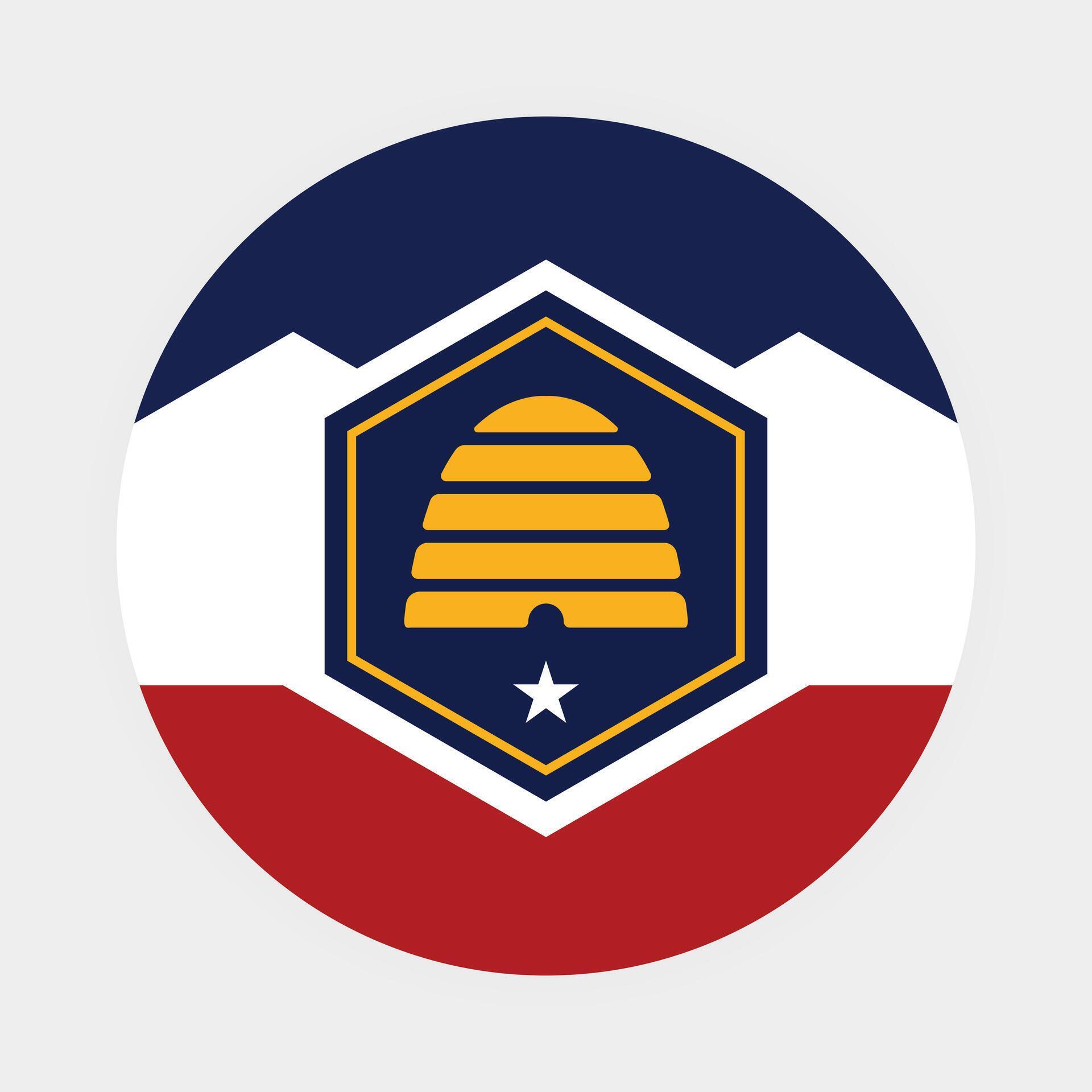 Utah State Flag Illustration Utah Flag Utah State Round Flag 45712928 Vector Art At Vecteezy