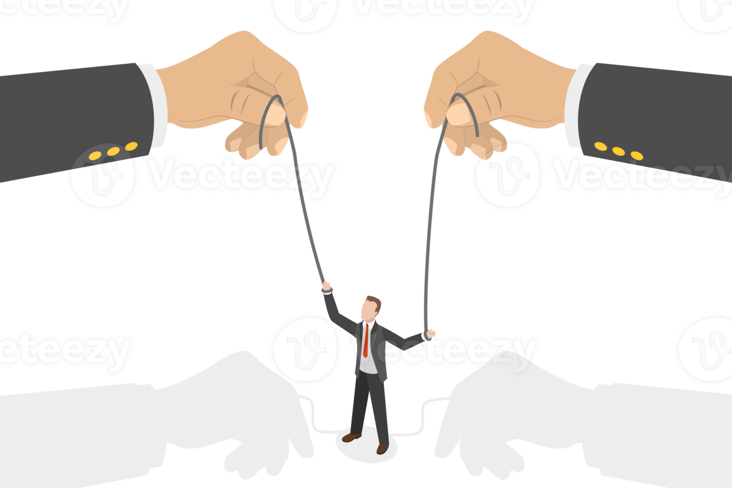 3D Isometric Flat Conceptual Illustration of Hand Controlling Puppet ... 3D Isometric Flat Conceptual Illustration of Hand Controlling Puppet ...