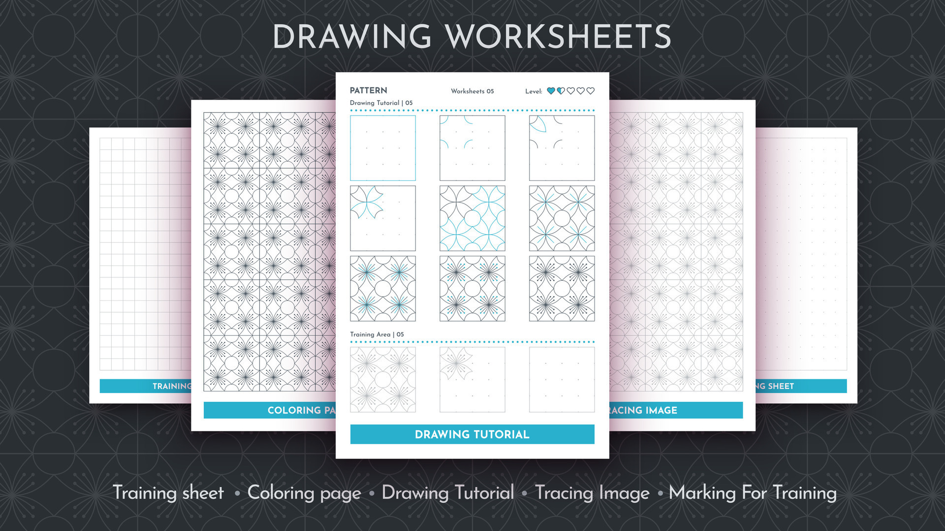 How to Draw a Pattern. Step by Step Drawing Tutorial. Draw Guide ...