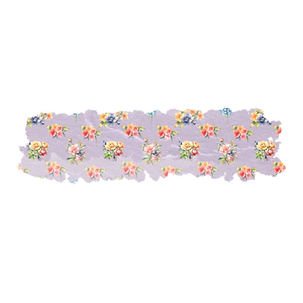 Vintage Flowers Stickers Tape. 45717947 Png