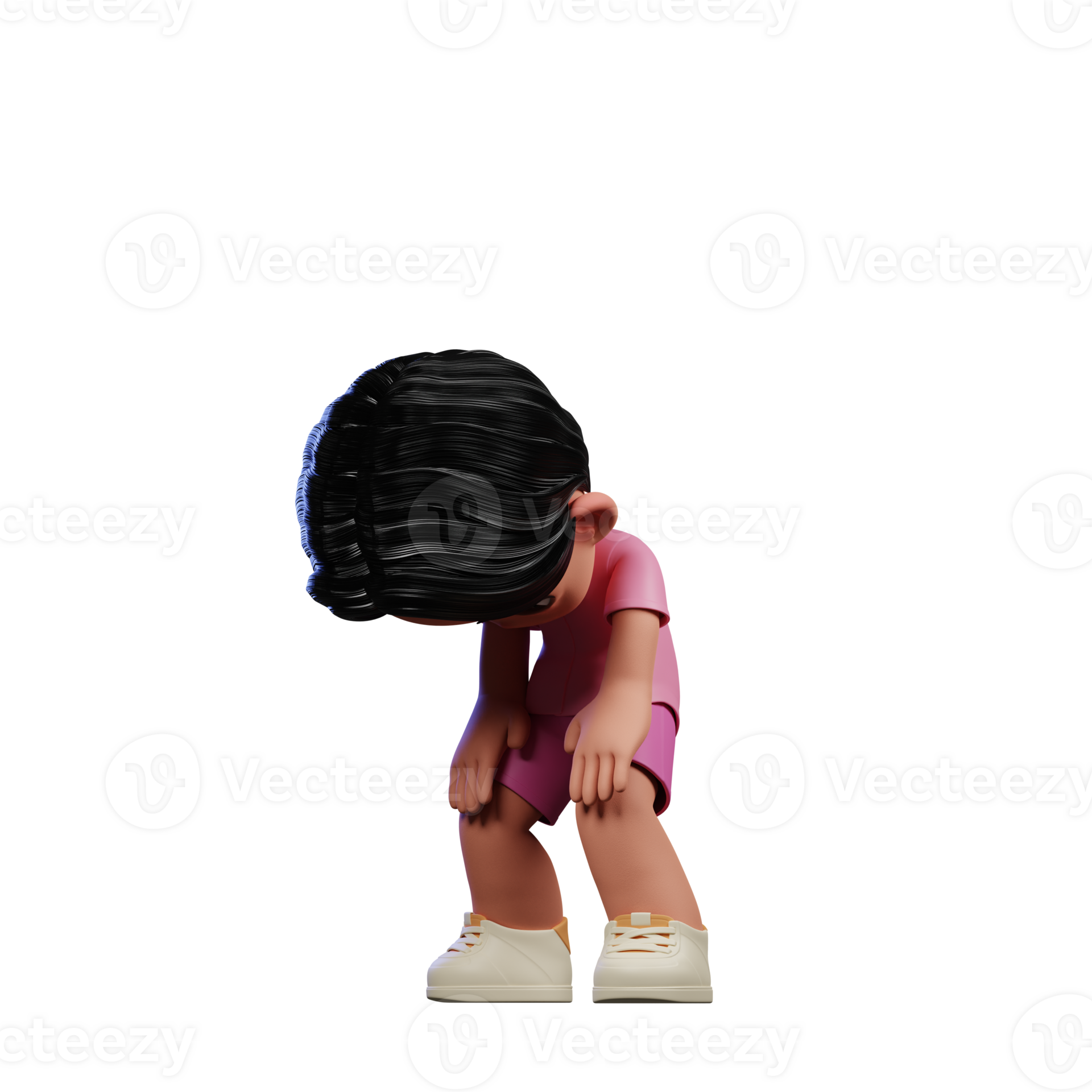 3d Cartoon Character in Pink Clothes Taking Break Pose 45718352 PNG 3d Cartoon Character in Pink Clothes Taking Break Pose 45718352 PNG