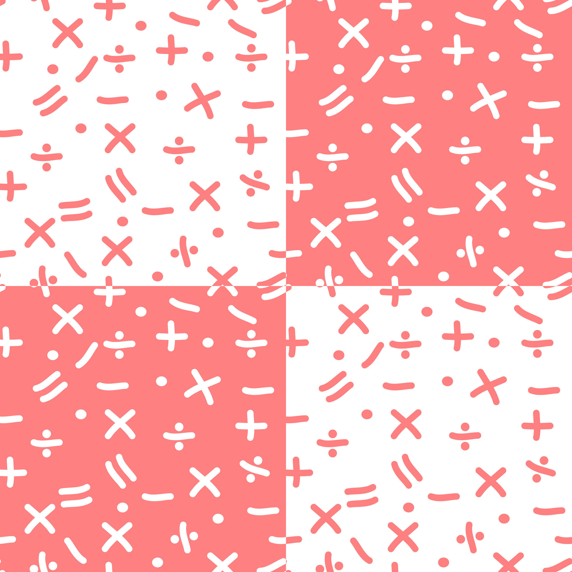 Abstract Background Math Symbols Seamless Pattern Texture For Bedding Fabric Wallpaper