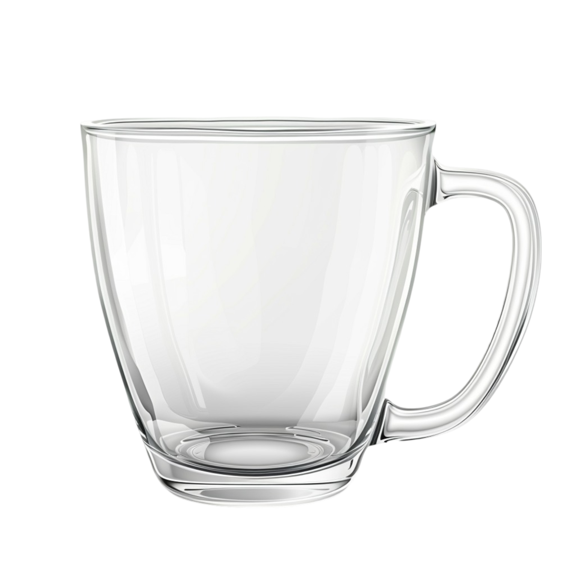 A glass cup with a handle on a transparent background 45721215 PNG