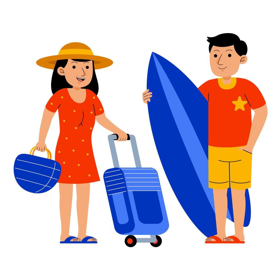 Summer Holiday People Illustration 45721512 Vector Art At Vecteezy