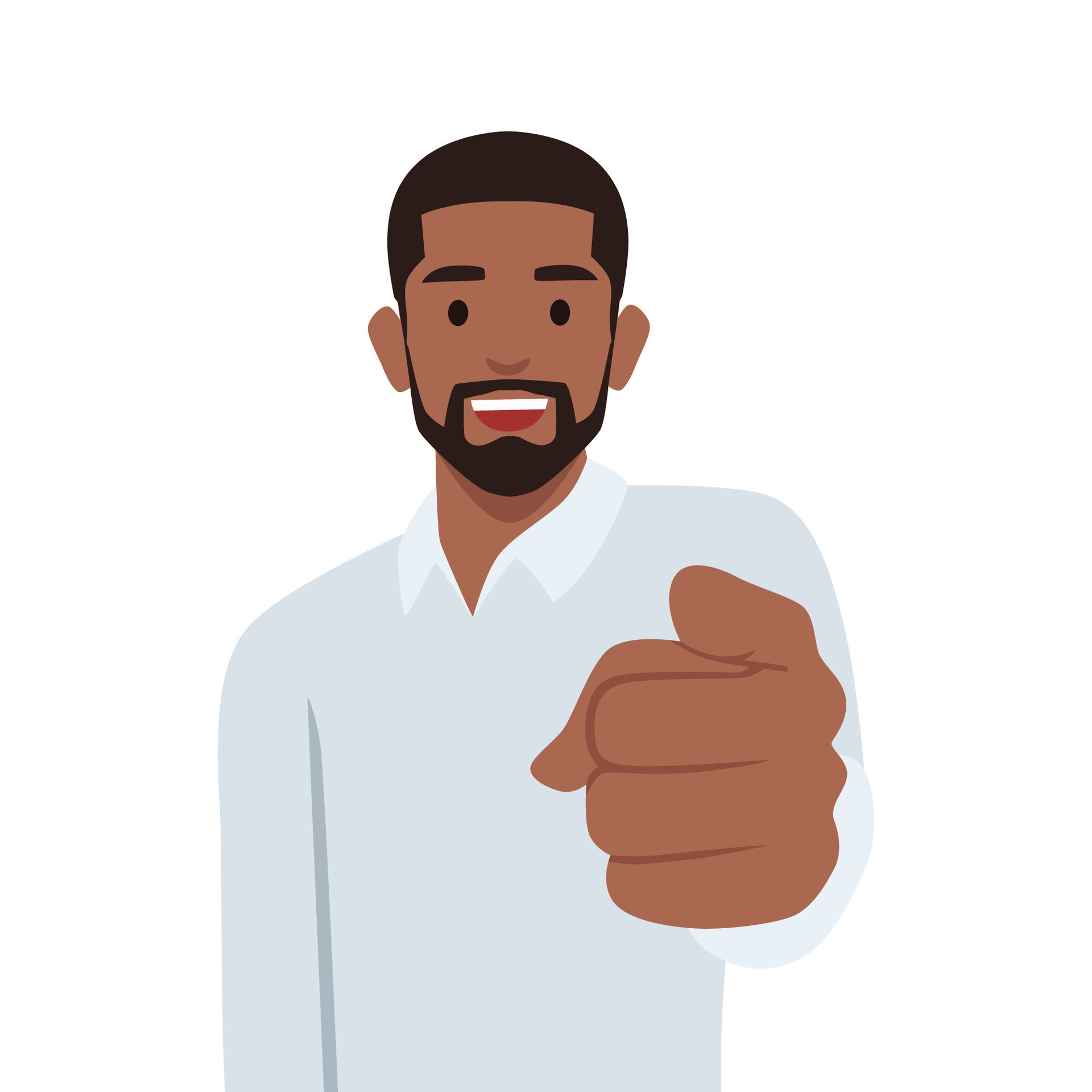 Standing business man pointing with index finger at viewer. 45723768 ...