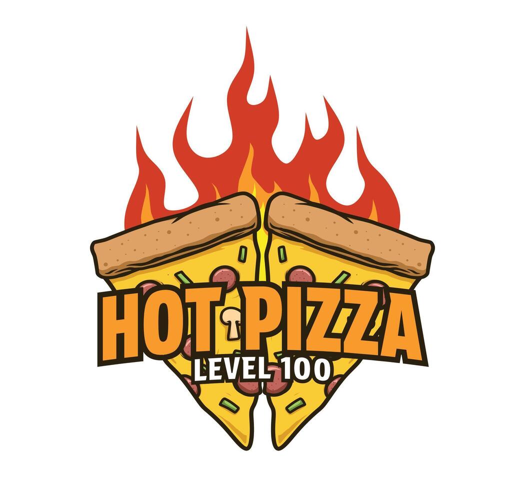 Hot pizza logo design template 45725046 Vector Art at Vecteezy