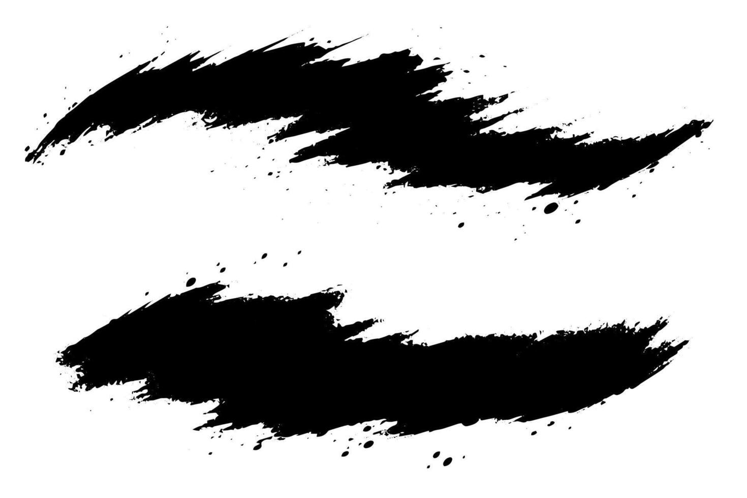 Paint brush. Black ink grunge brush strokes. Paintbrush set. Grunge ...