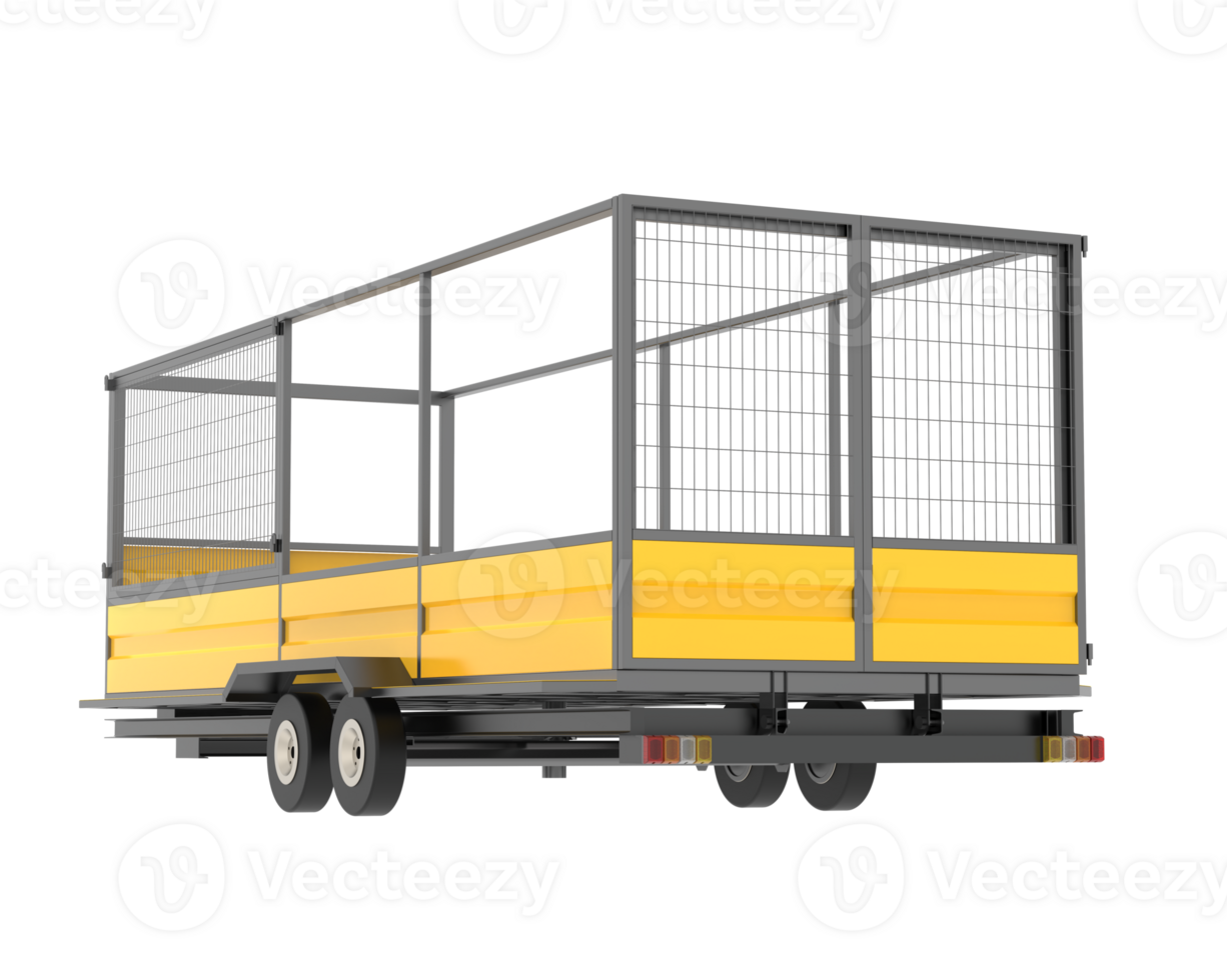 Cage Trailer Isolated On Background 3d Rendering Illustration 45729943 Png