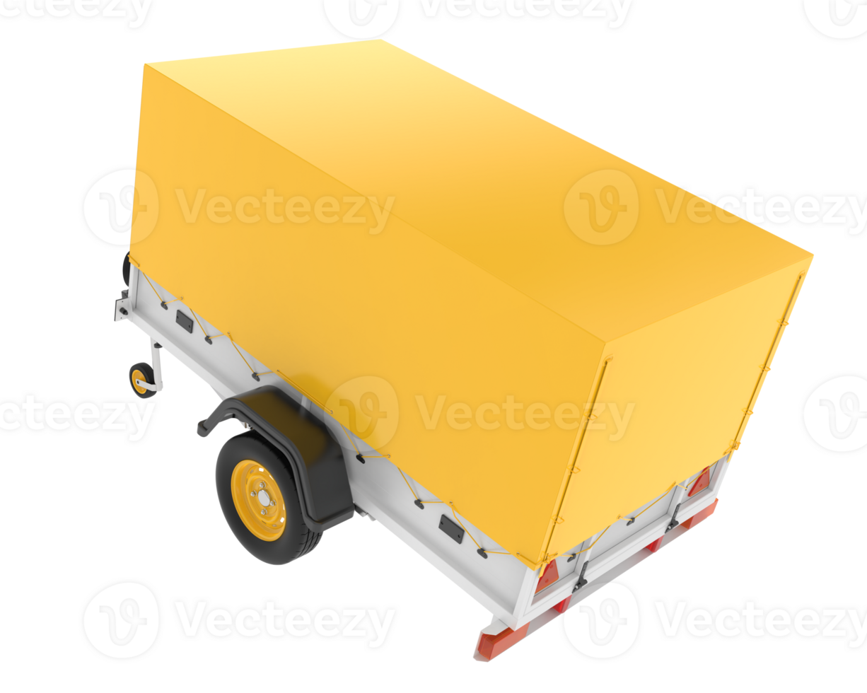 Trailer Isolated On Background 3d Rendering Illustration 45730188 Png