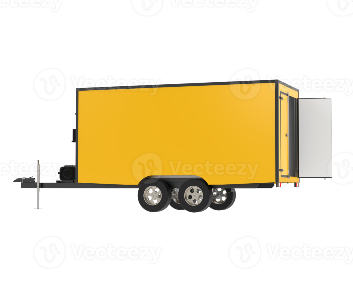 Refrigerated Trailer Isolated On Background 3d Rendering Illustration 45730701 Png