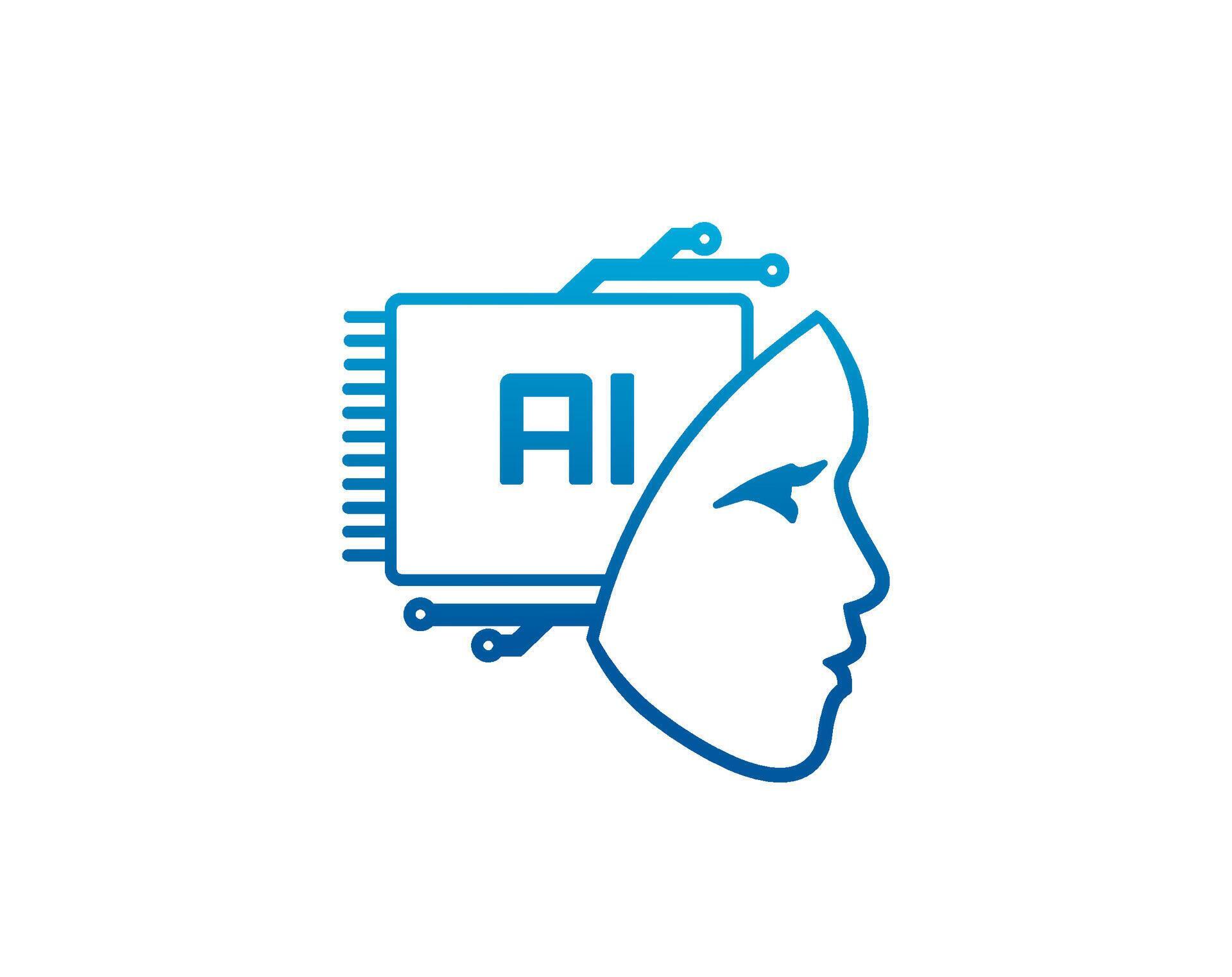 Artificial Intelligence icon, AI machine learning 45734813 Vector Art ...