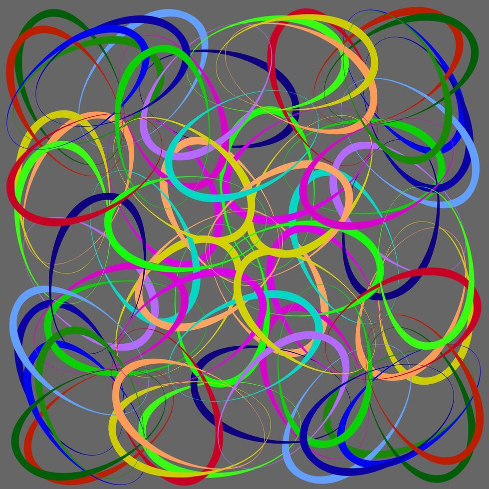 Abstract pattern in the form of multi-colored concentric circles and ...