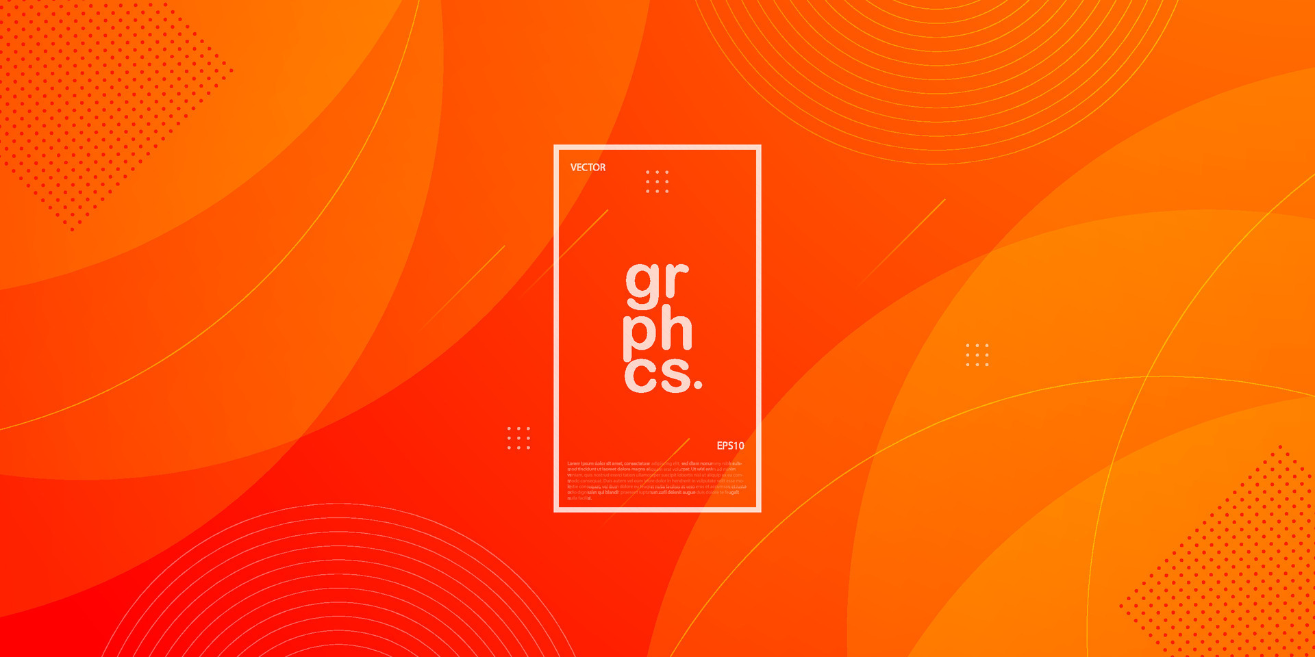 Abstract Colorful Orange Gradient Illustration Background With Simple Circle Pattern Cool