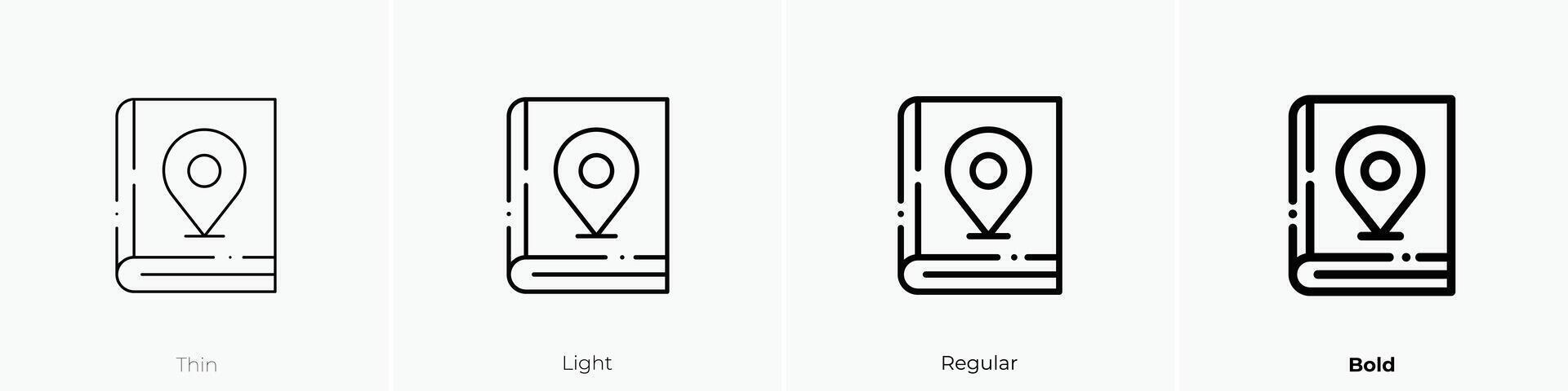 guide icon. Thin, Light, Regular And Bold style design isolated on ...