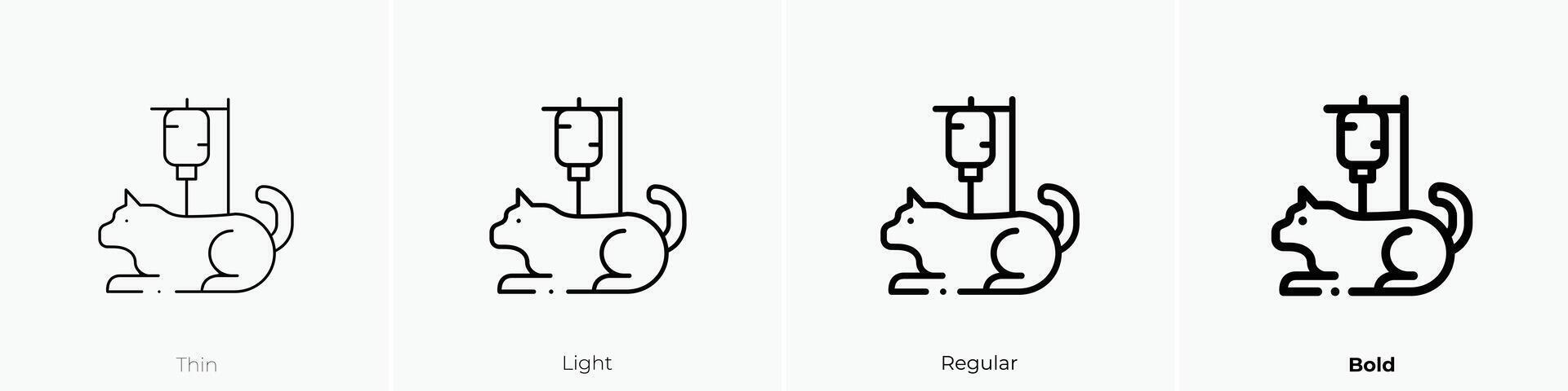Intravenous Saline Drip Icon Thin Light Regular And Bold Style