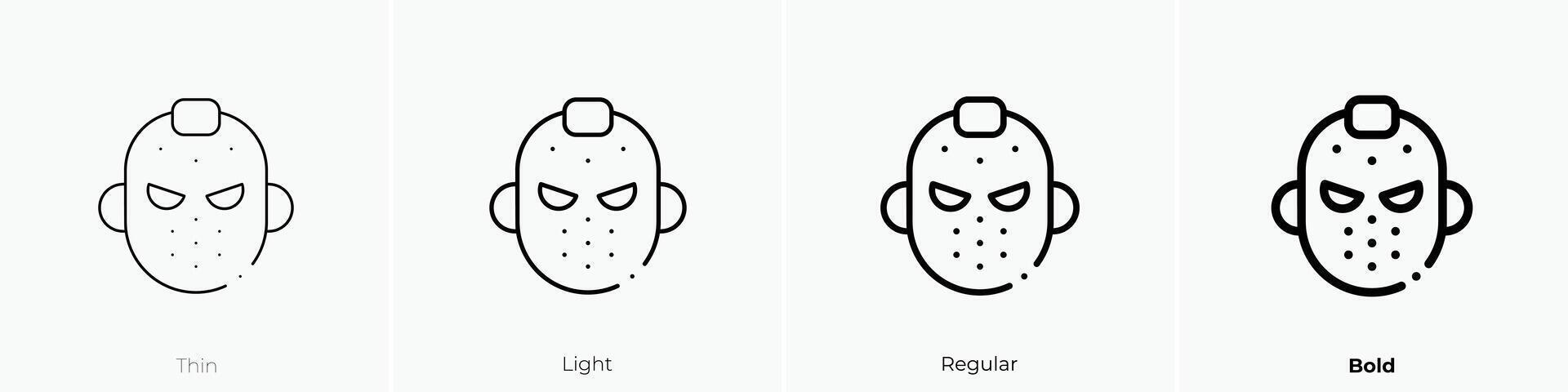 jason icon. Thin, Light, Regular And Bold style design isolated on ...