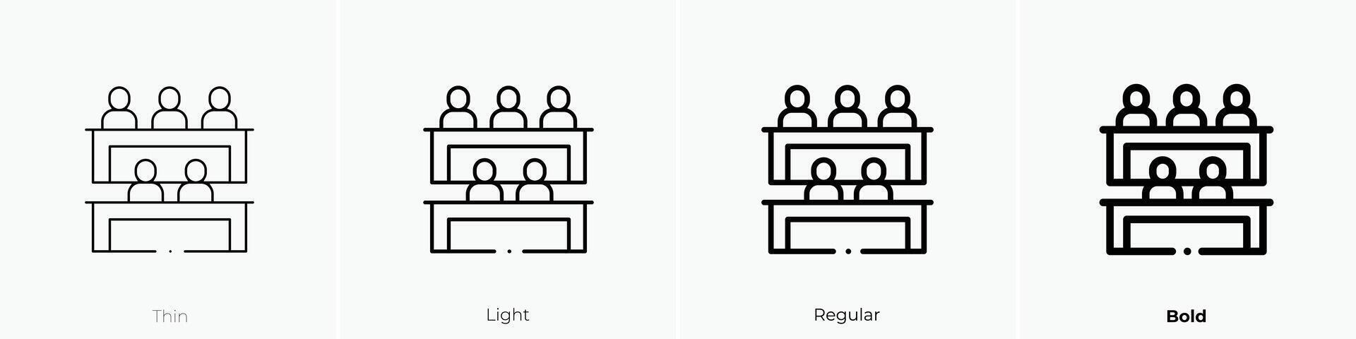 lecture icon. Thin, Light, Regular And Bold style design isolated on ...