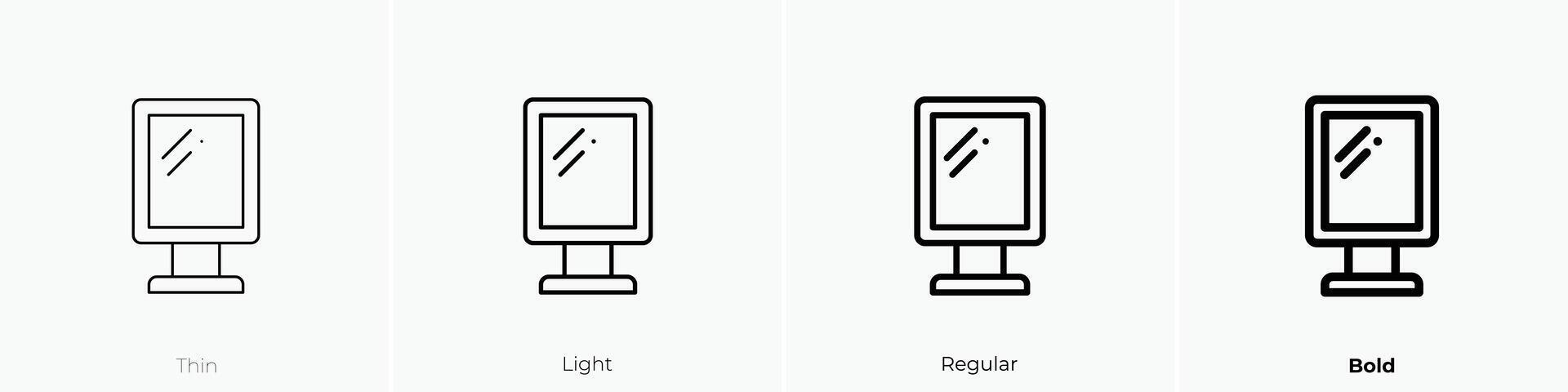 lightbox icon. Thin, Light, Regular And Bold style design isolated on white background 45755323 ...