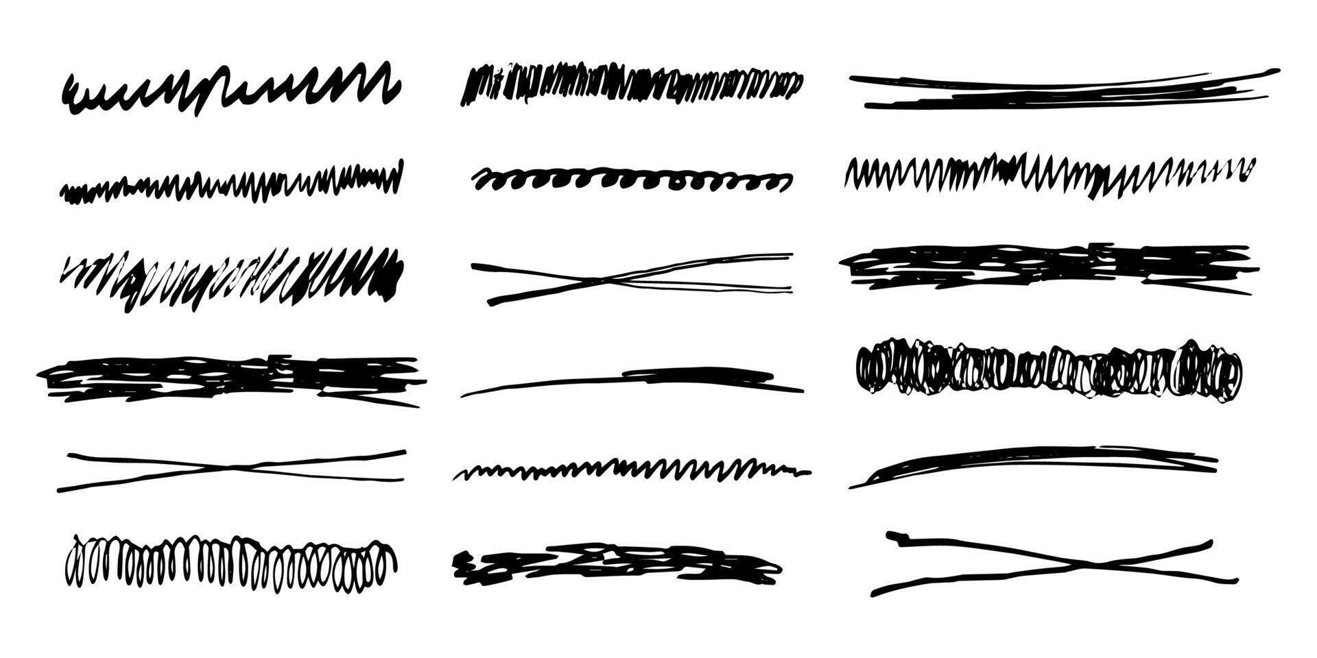 strikethrough underlines, set brush stroke, marker lines grunge curve ... strikethrough underlines, set brush stroke, marker lines grunge curve ...