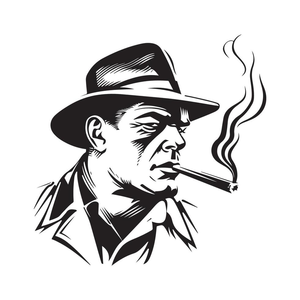 Mafia Boss Image Designlogo On White Background 45758475 Vector Art At Vecteezy