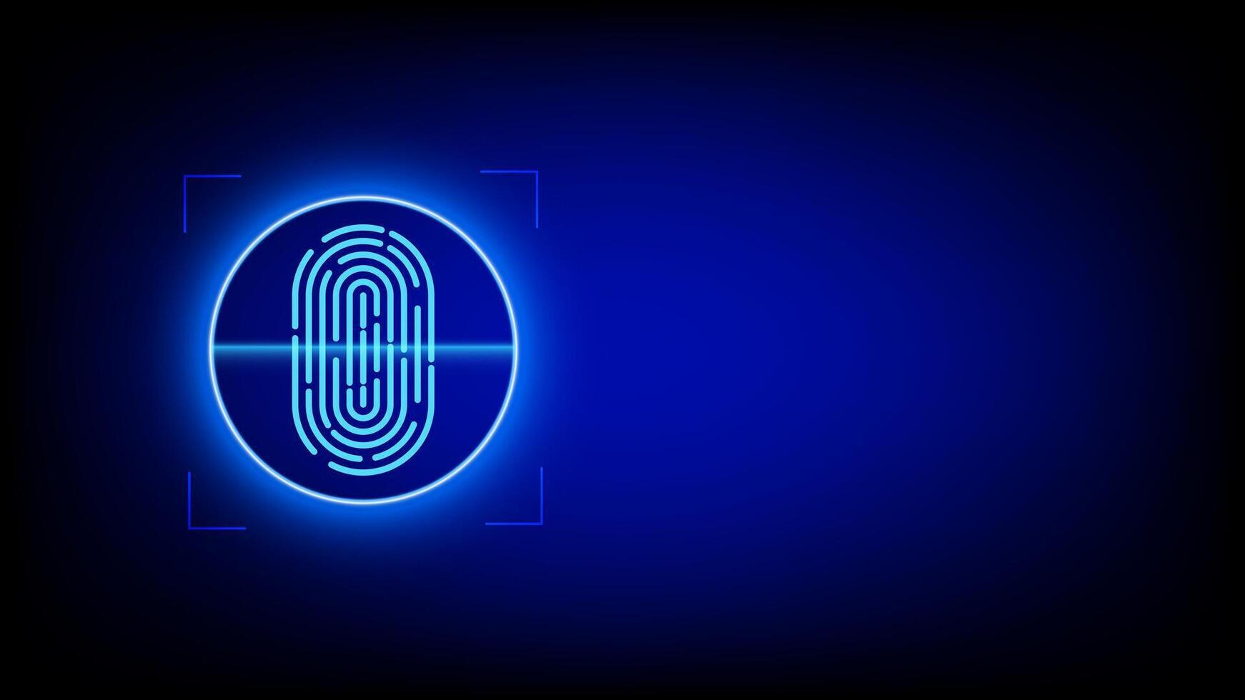 Fingerprint Security Concept Futuristic Connection Network Security