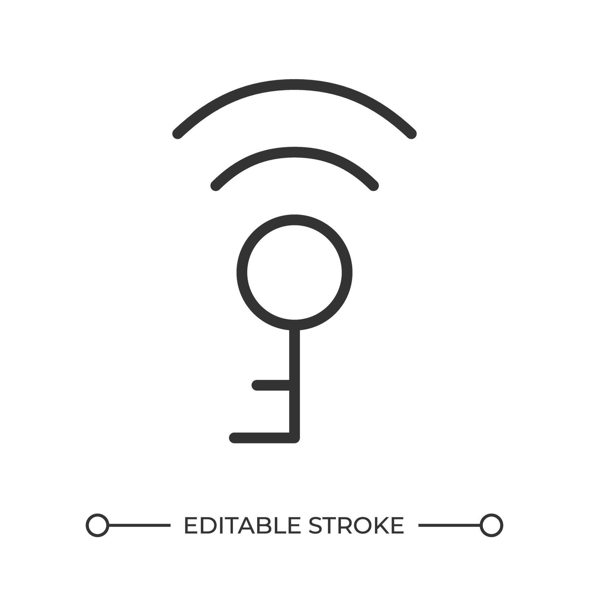 Smart lock linear icon. Internet of things solutions. Keyless entry ...