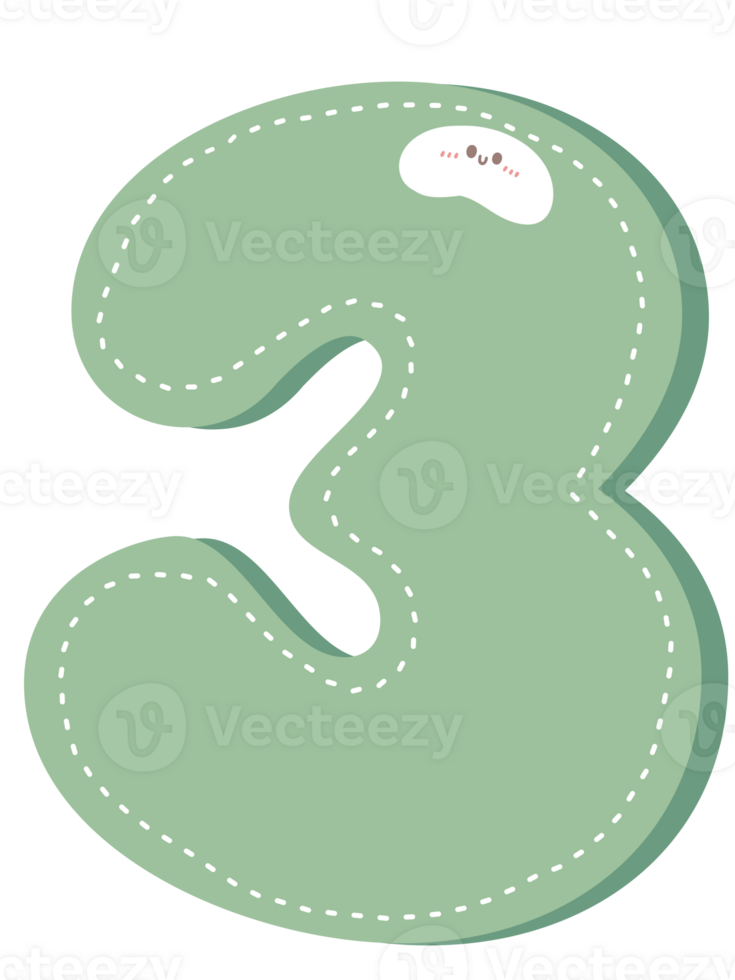 Cute number pastel color 45762790 PNG