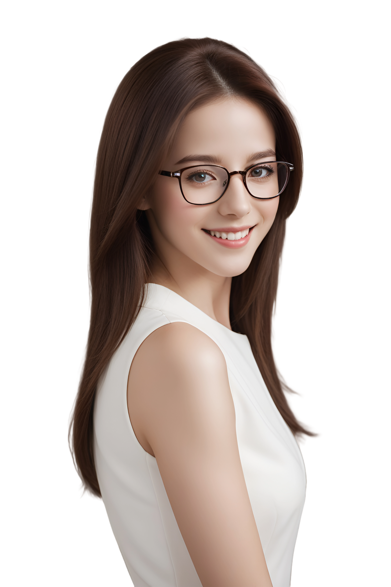 Confident professional woman wearing glasses 45763036 PNG