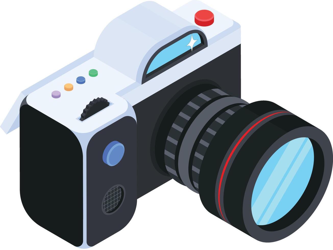 Isometric Camera with Telephoto Lens 45767992 Vector Art at Vecteezy